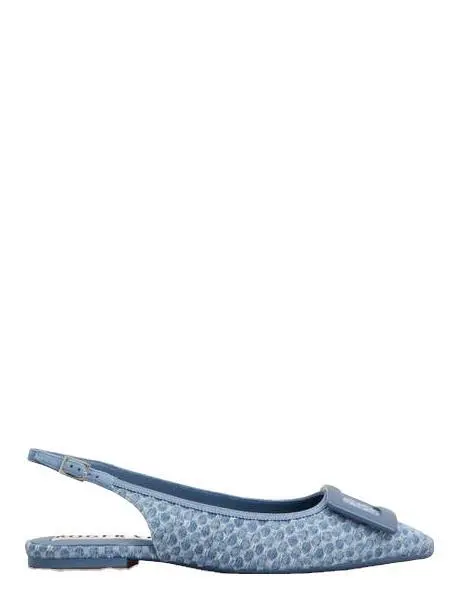 ROGER VIVIER Gommettine Jacquard Slingback Flats - Cielo Scuro