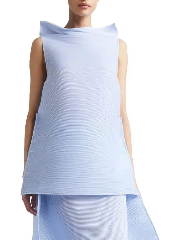MELITTA BAUMEISTER Sleeveless Ripple Plissé Top - Soft Blue