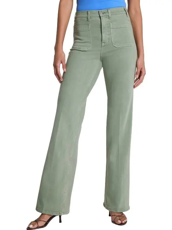 Spanx Authentic 360 Patch Pocket Easy Flare Jeans - Sage Brush