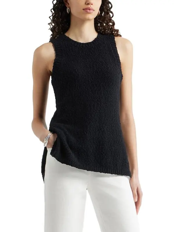 Nordstrom Textured Sweater Tank - Black