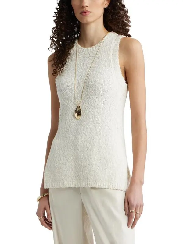 Nordstrom Textured Sweater Tank - Ivory Tofu