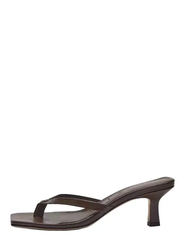 AeydĒ Thong Square Sandals - Brown