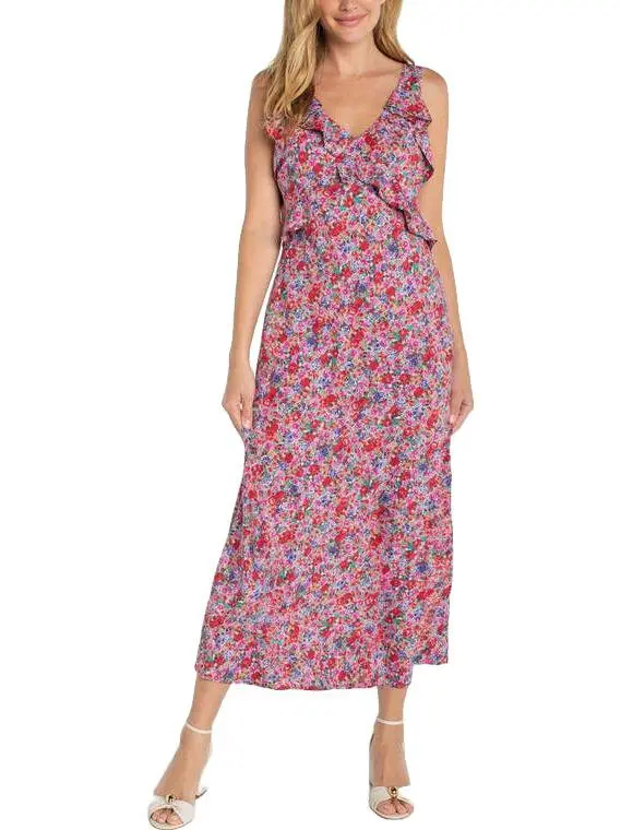 LIVERPOOL Floral Ruffle Maxi Dress - Pink Multi