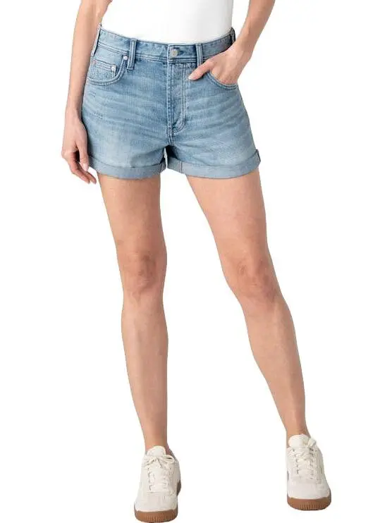 LIVERPOOL Cuffed Relaxed Denim Shorts - Denver