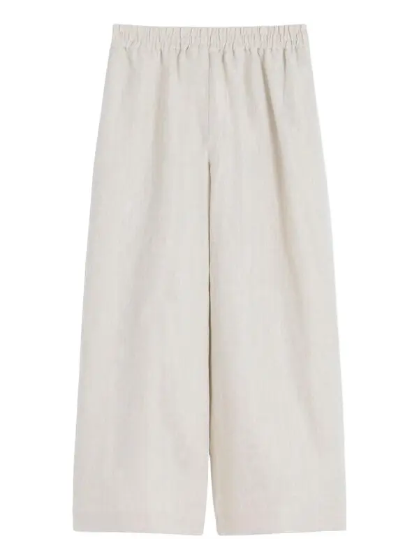 Max Mara Wide-leg Linen Trousers - Ecru