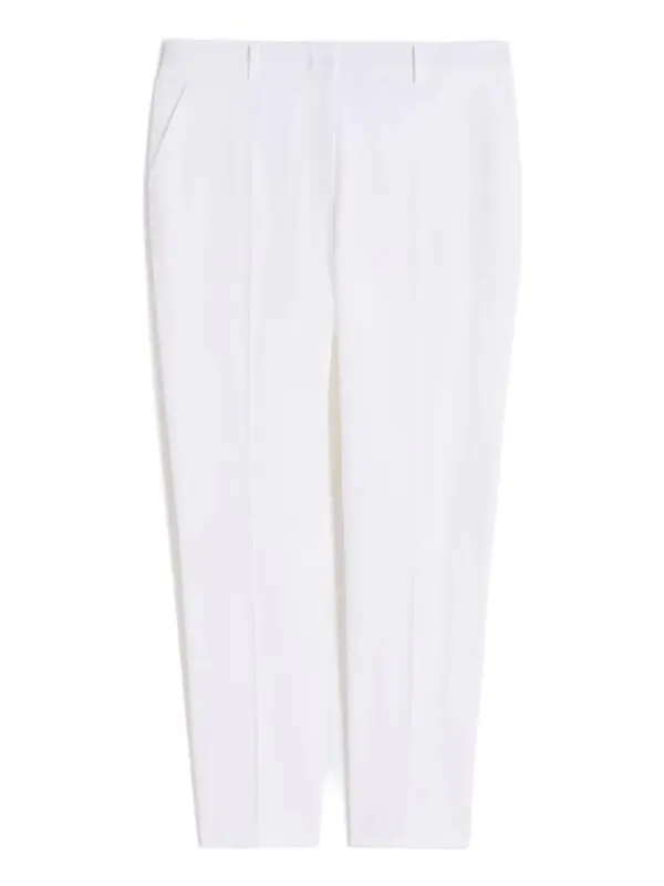 Max Mara Stretch Cotton Cigarette Trousers - White