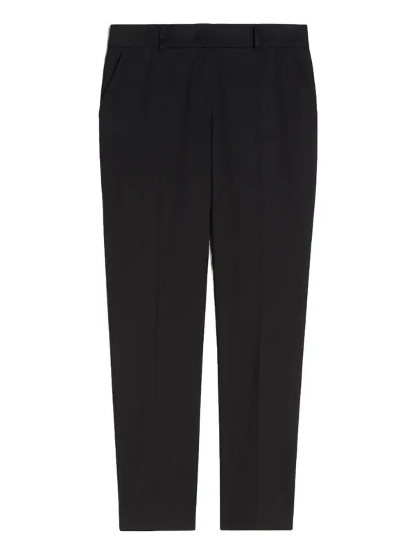 Max Mara Stretch Cotton Cigarette Trousers - Black