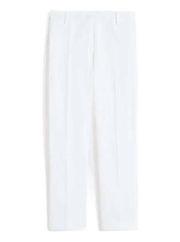 Max Mara Slim-fit Cropped Trousers - White