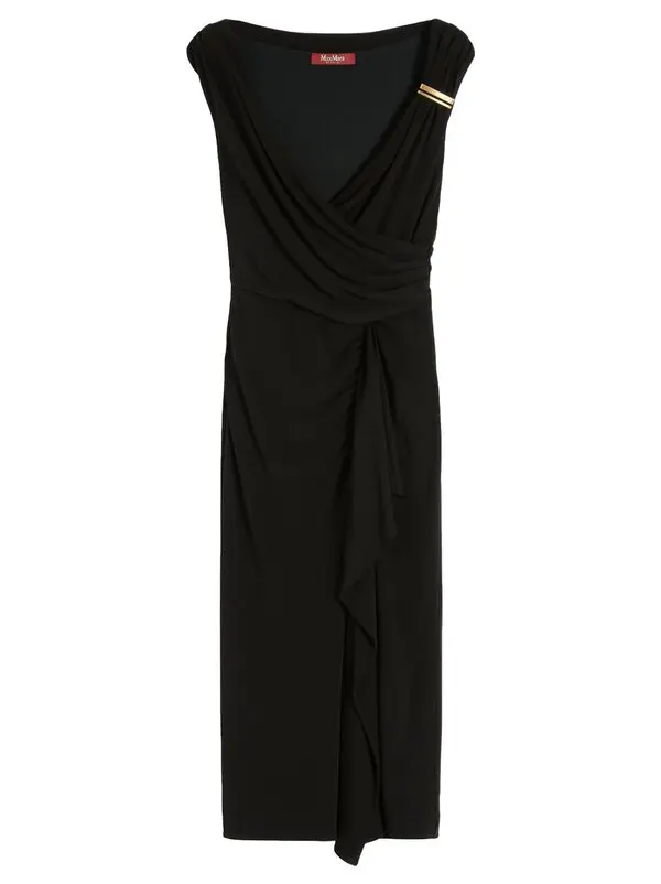 Max Mara Viscose Jersey Midi Dress - Black