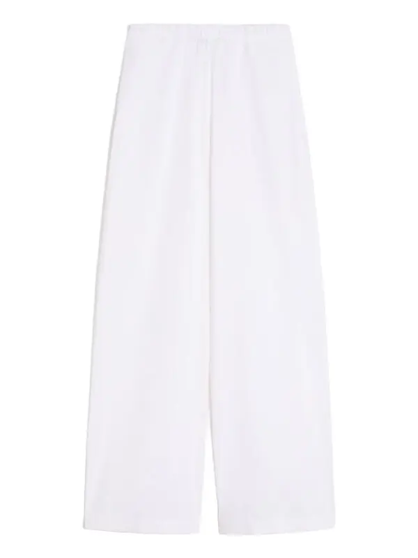 Max Mara Linen And Viscose Canvas Trousers - Optical White
