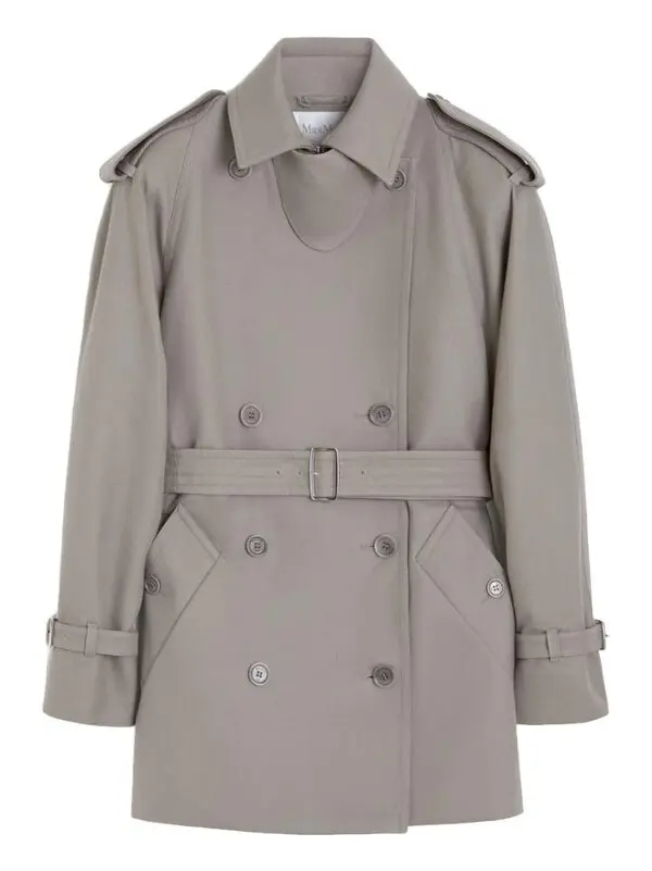 Max Mara Cotton Duster Coat - Medium Grey