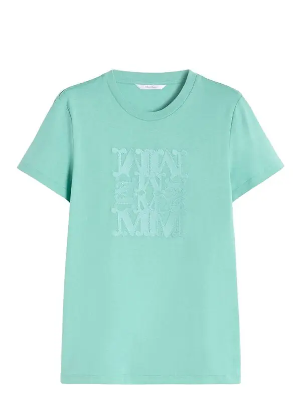 Max Mara Jersey Logo T-shirt - Water