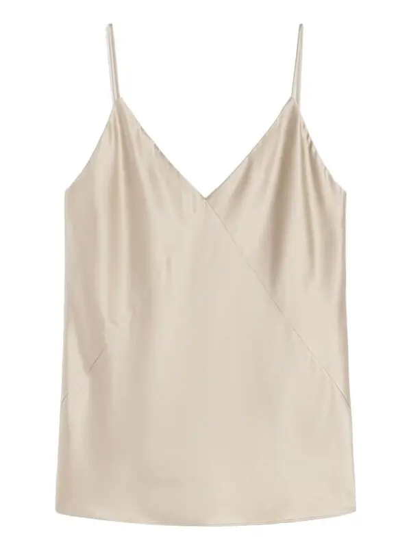 Max Mara Silk Satin Camisole Top - Sand