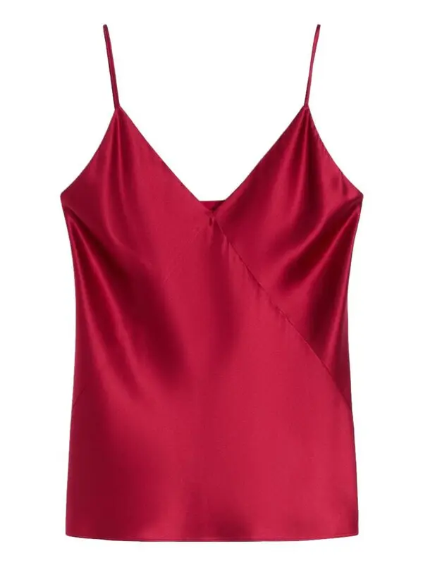 Max Mara Silk Satin Camisole Top - Geranium
