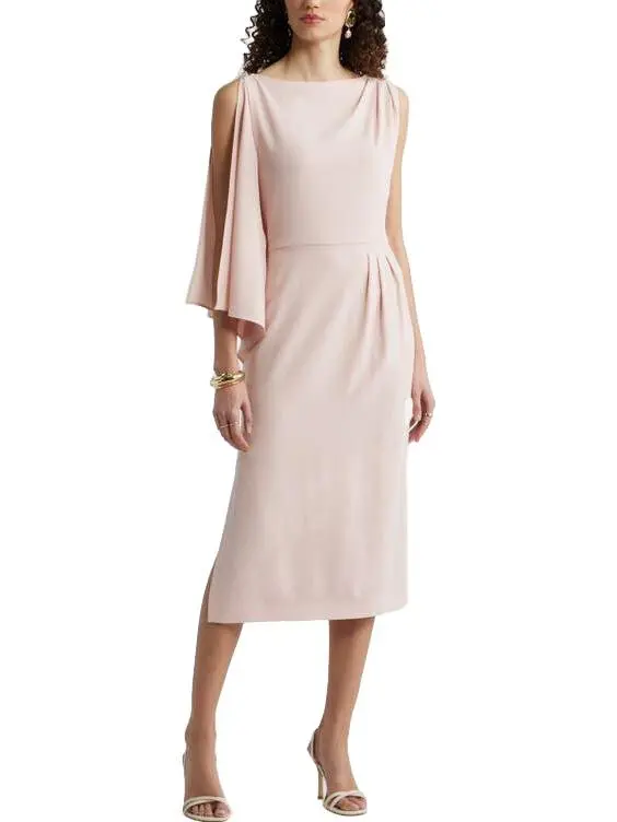 Nordstrom Split Sleeve Midi Dress - Pink Smoke