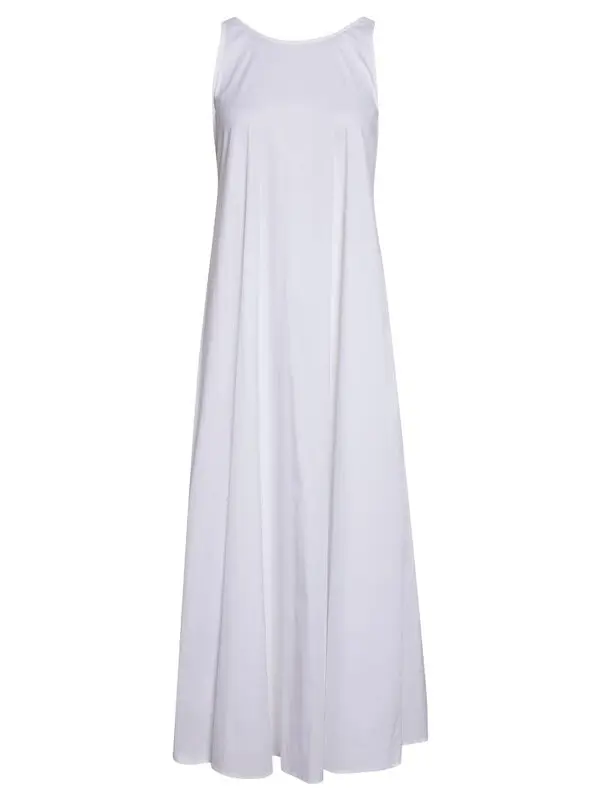 Max Mara Cotton Blend Stretch Poplin Sundress - Optical White
