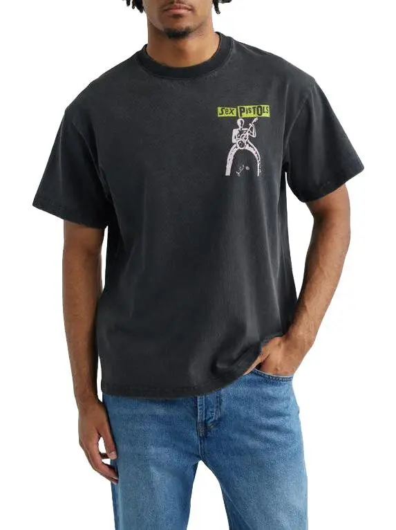 BRAVADO Oversize Sex Pistols Stance Graphic T-shirt - Washed Black