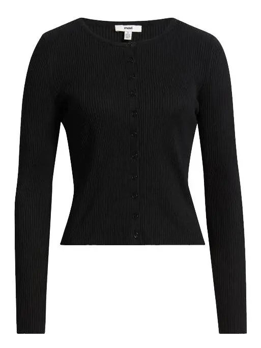 MAVI Ribbed Knit Cardigan - Black