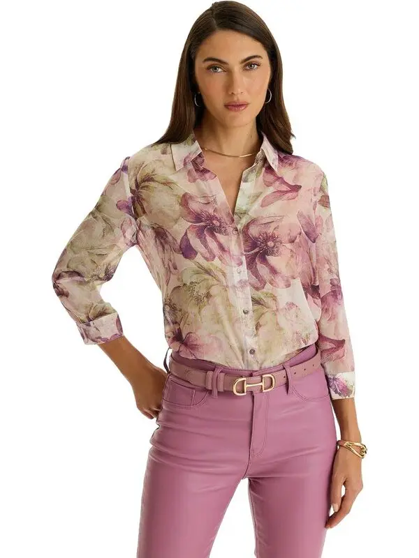 THE NOLI SHOP Sara Chiffon Blouse - Garden