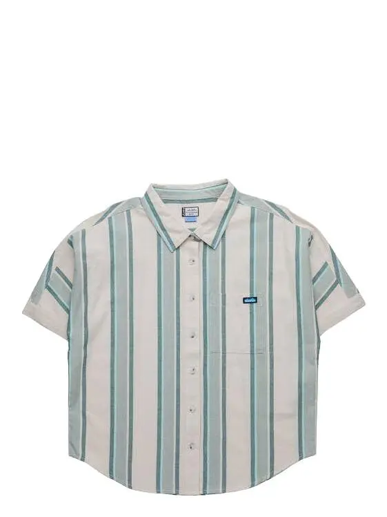 KAVU Fairhope Organic Cotton Shirt - Sea Stripe