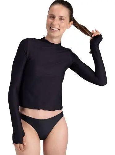 Wallien Long Sleeve Rash Guard - Black