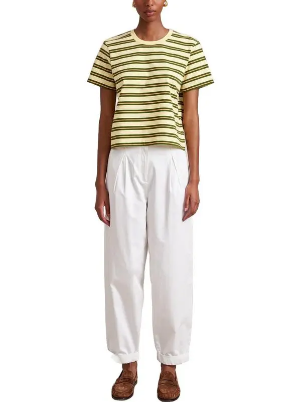 LA LIGNE Striped Mol Tee - Butter/cactus