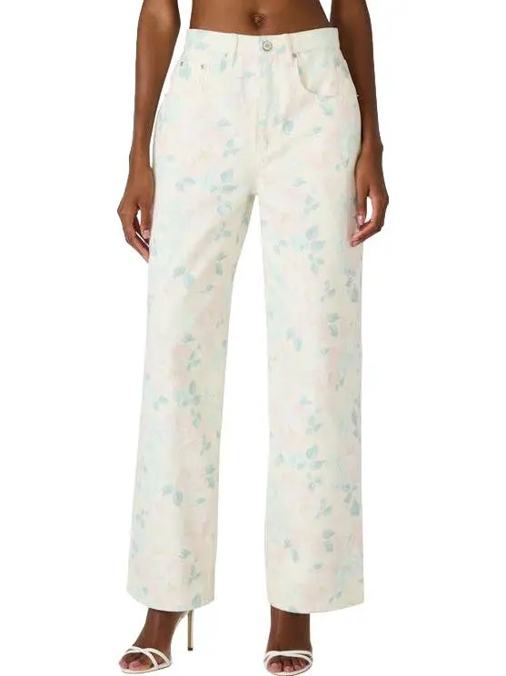 Steve Madden Sydnee Floral Jeans - Peach Beige