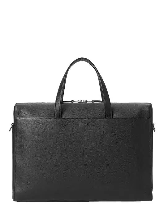 Shinola Canfield Essential Pebbled Leather Briefcase - Black