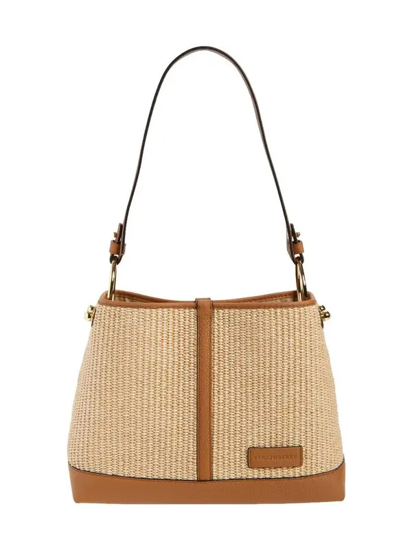 Strathberry Lana Raffia Hobo Bag - Tan/natural