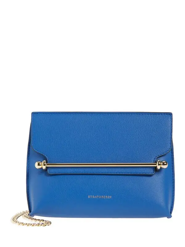 Strathberry Mini Stylist Leather Crossbody Bag - True Blue