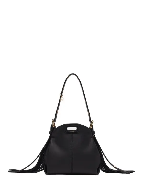 Maje Leather Miss M Micro Bag - Black