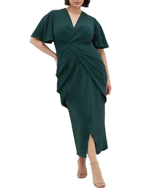 City Chic Braelynn High-low Maxi Dress - Emerald