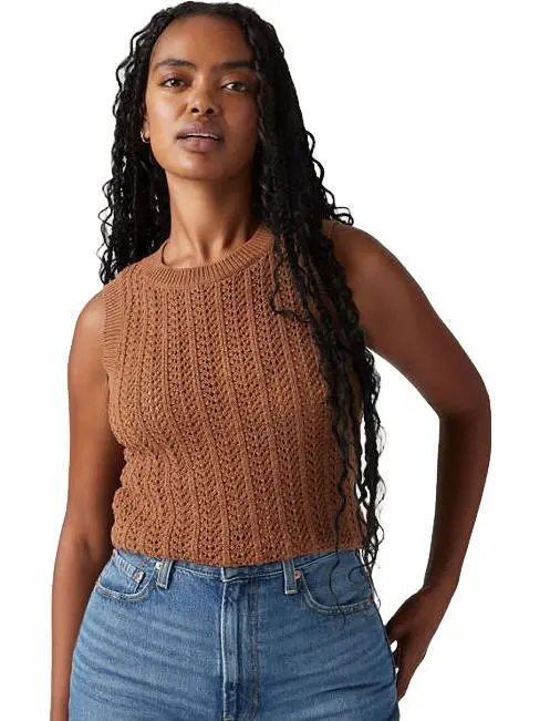 LEVI'S Sunrise Crochet Sweater Tank - Sorrel Horse