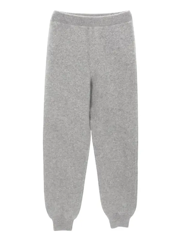 Prada 2010s Knitted Trousers With Triangle Logo - Grey
