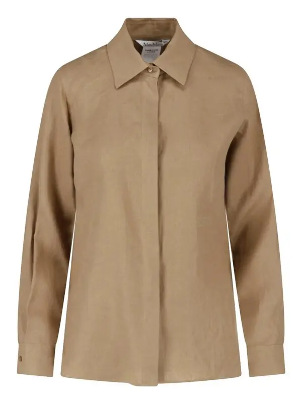 Max Mara Linen Falasco Shirt - Brown