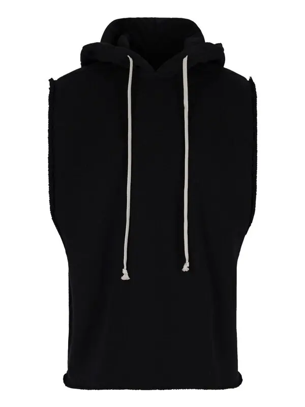 Rick Owens Sleeveless Hoodie - Black