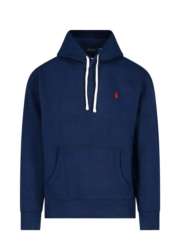 Martine Rose Polo Ralph Lauren Hooded Sweatshirt With Logo Detail - Blue