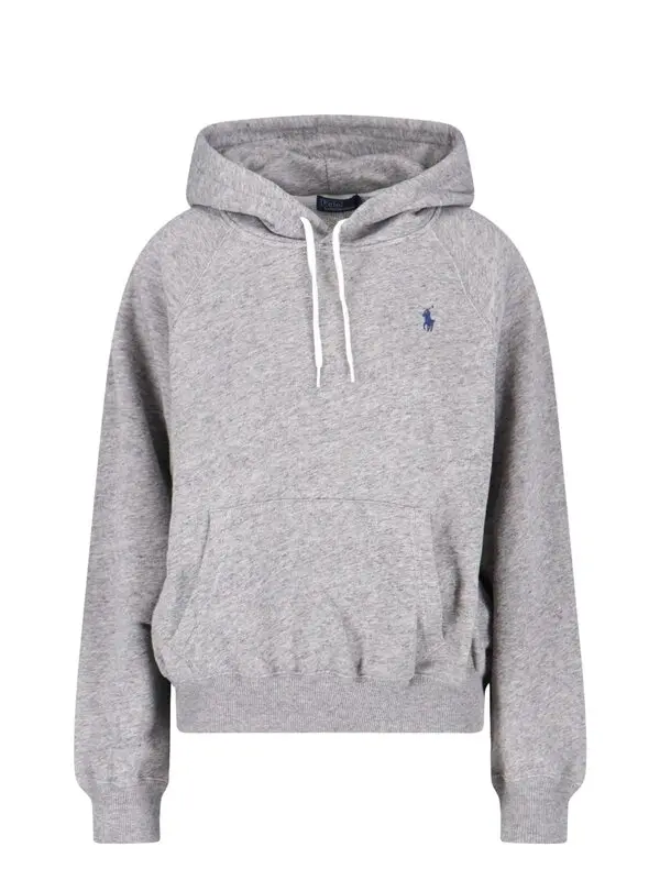 Polo Ralph Lauren Hooded Logo Sweatshirt - Gray