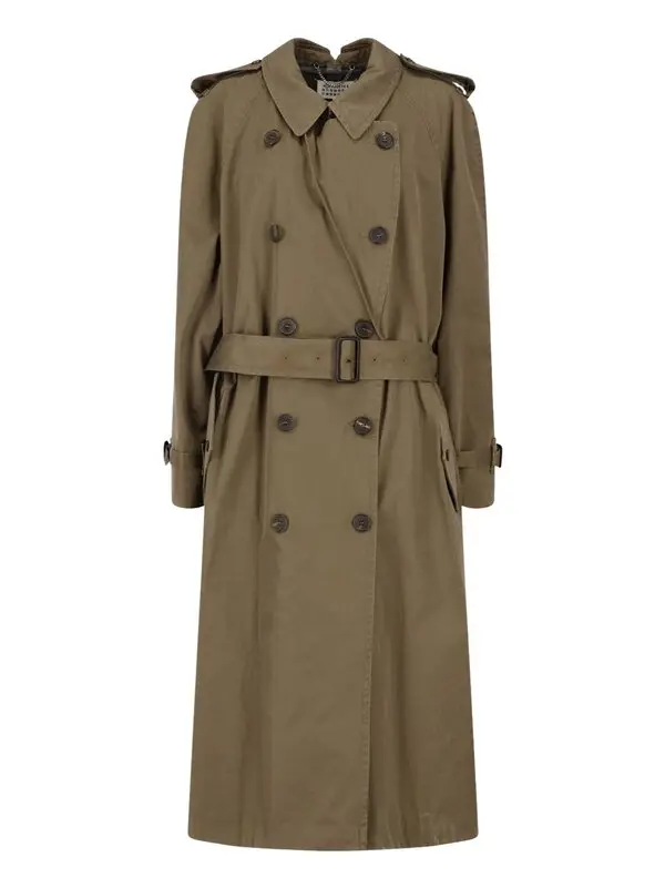 MAISON MARGIELA Cotton Trench Coat - Green