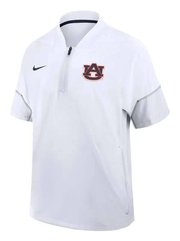 Nike Auburn Sideline College 1/2-zip Hooded Jacket - White