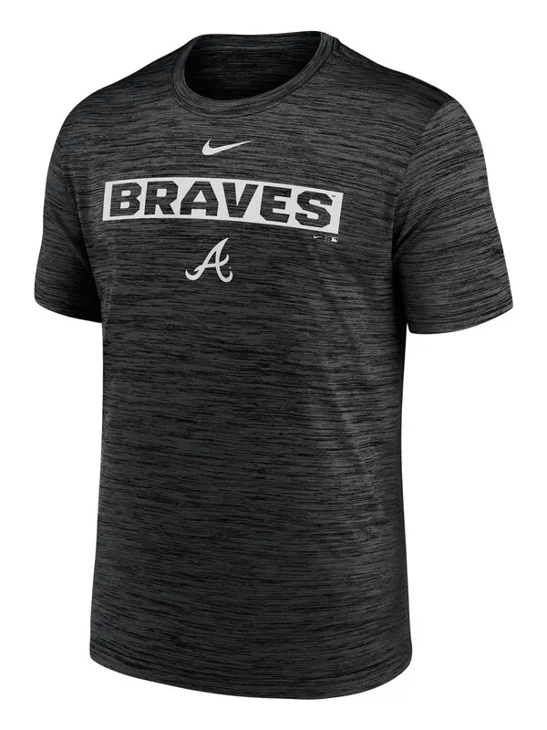 Nike Atlanta Braves Velocity Dri-fit Mlb T-shirt - Black