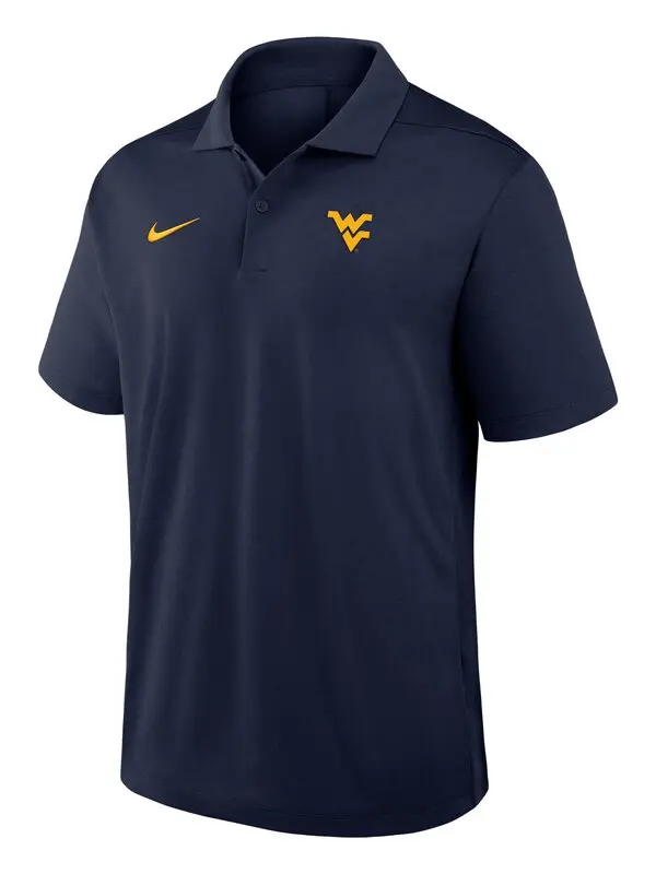 Nike West Virginia Primetime Victory Plus Dri-fit College Polo - Blue