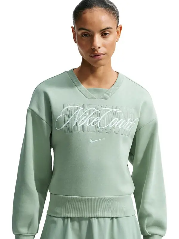 Nike Nikecourt Collection Crew-neck Tennis Top - Green