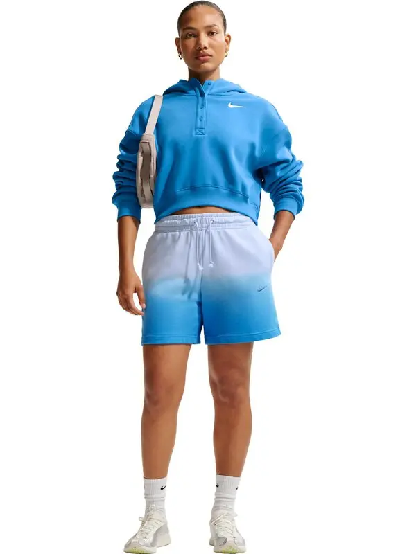 Nike Sportswear Phoenix Fleece Mid-rise Shorts - Blue