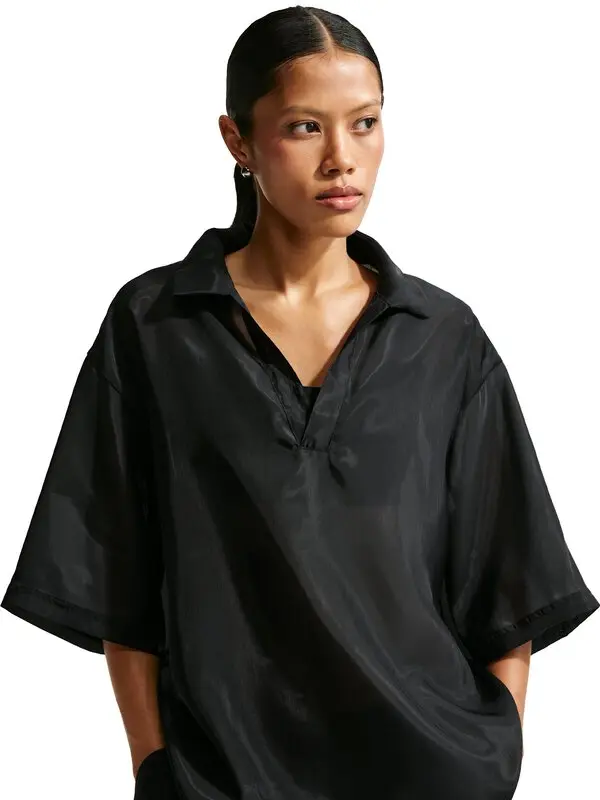 Nike Sportswear Oversized Sheer Top - Black