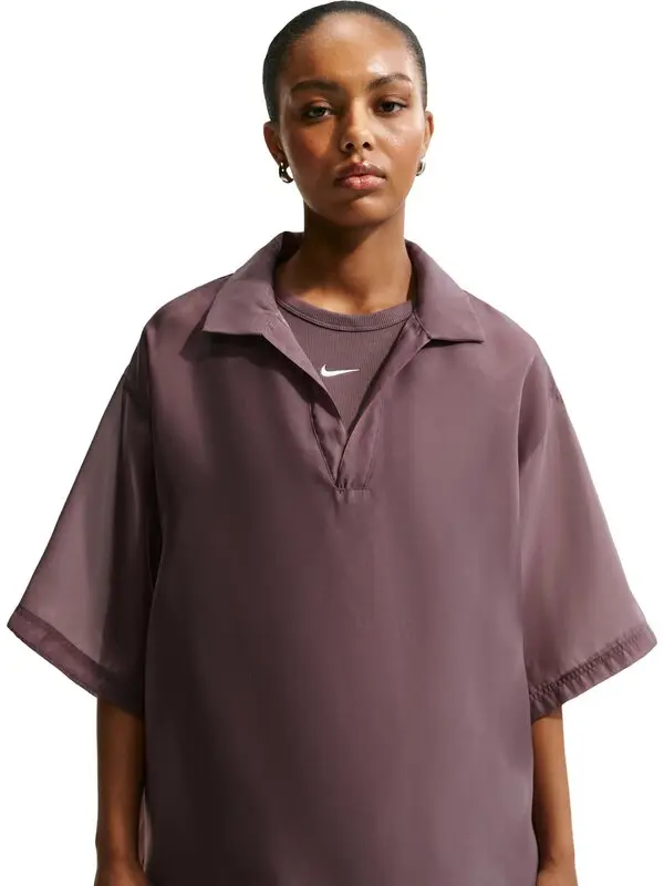Nike Sportswear Oversized Sheer Top - Purple