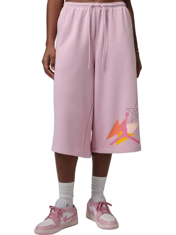 JORDAN Brooklyn Fleece French Terry Big Shorts - Pink