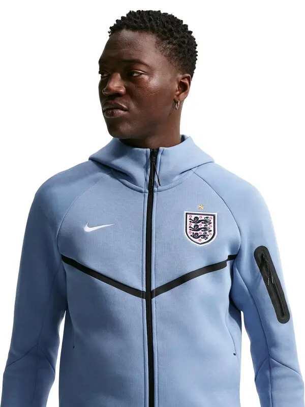 Nike England Tech Fleece Windrunner Soccer Full-zip Hoodie - Blue