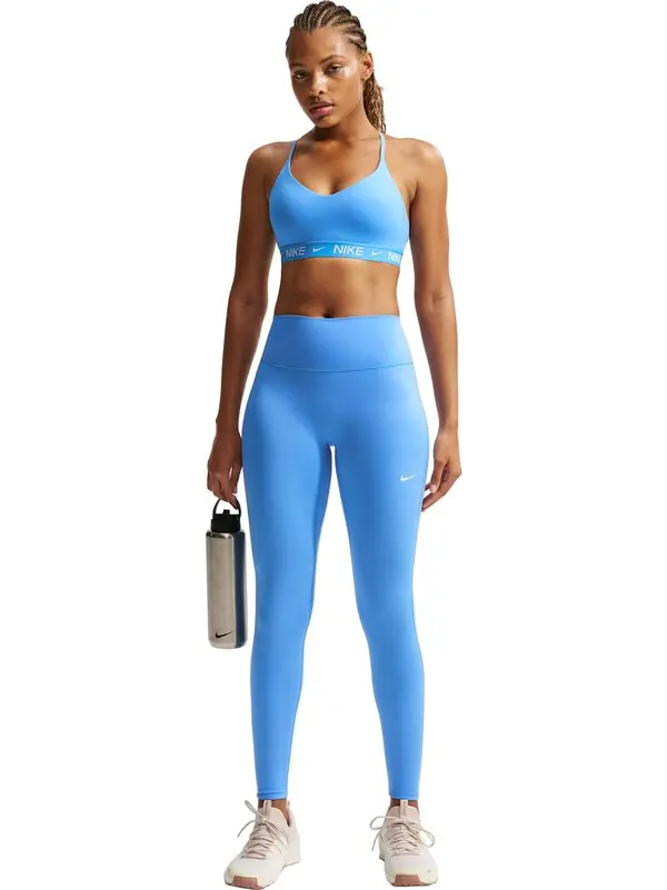Nike One Seamless Front High-waisted Full-length Leggings - Blue