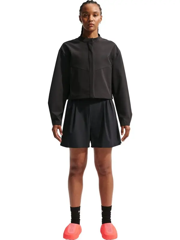 Nike Dri-fit High-waisted Pleated Shorts - Black